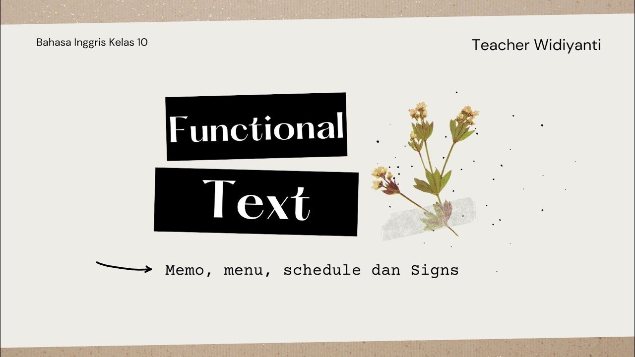 Functional Text || Memo🗒️ , Menu🍕, Schedule🗓️ & Signs🚻 - YouTube