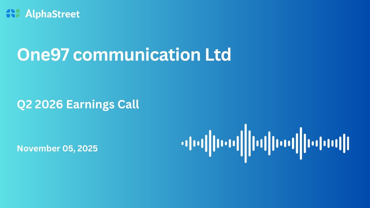 One97 communication Ltd Q2 FY2025-26 Earnings Conference Call - YouTube