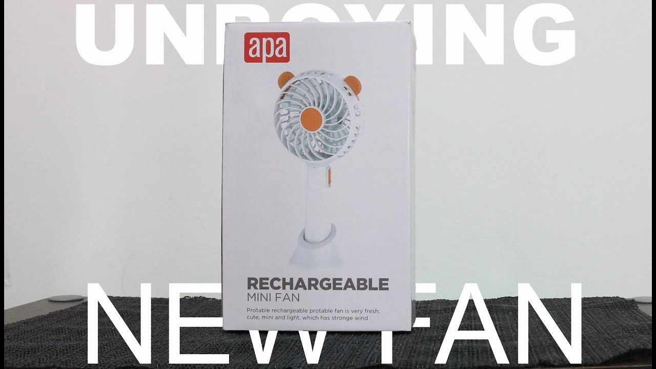 4" APA Recharcgeable Handheld Fan | Unboxing - YouTube