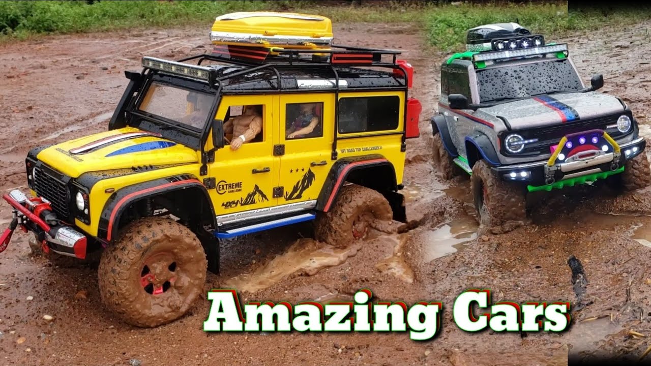 Rc Cars off-road Traxxas Trx-4 Defender and rc Ford Bronco adventure on ...