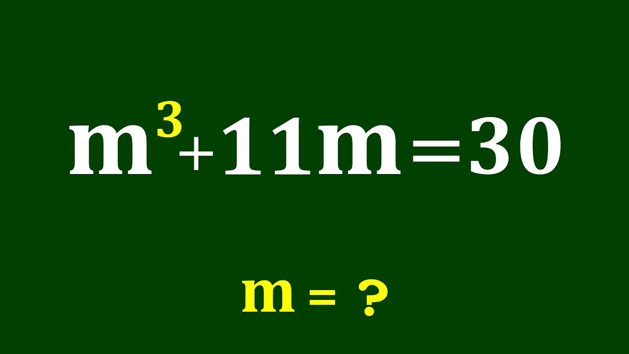 A Nice Algebra Problem | Math Olympiad | How to solve for m? - YouTube