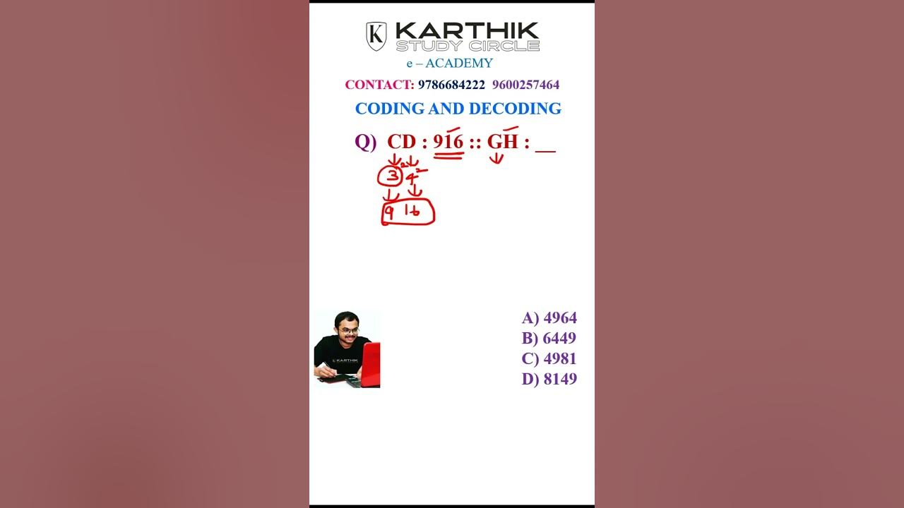 Coding and decoding #ssccgl #rrbntpc #tnpscaptitude #codinganddecoding #tnpscgroup2amains - YouTube
