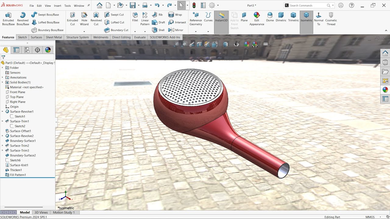 SOLIDWORKS Surface earphones body - YouTube