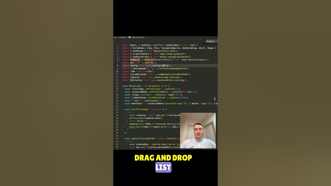 How I built Drag-and-Drop list in react native app 🔥 - YouTube