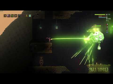 Noita - Average luminous drill and bounce spells experience - YouTube