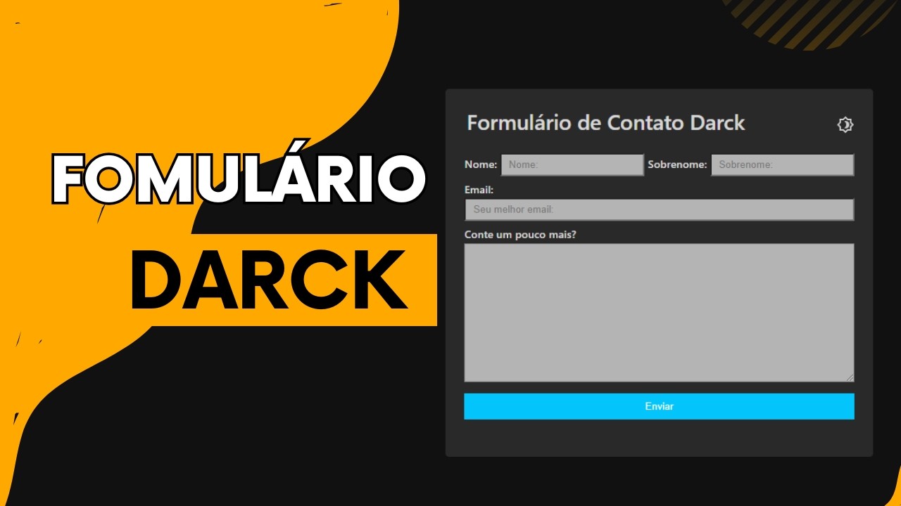 CURSO: Como criar um formulário moderno com o tema dark - YouTube