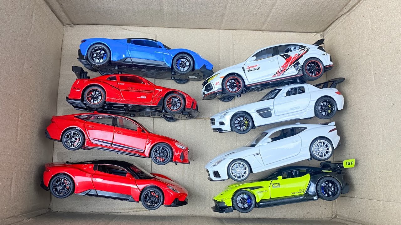 Box Full of Model Cars -Mazda Mx5, Koenigesgg Jesko, Lamborghini Scv12 ...