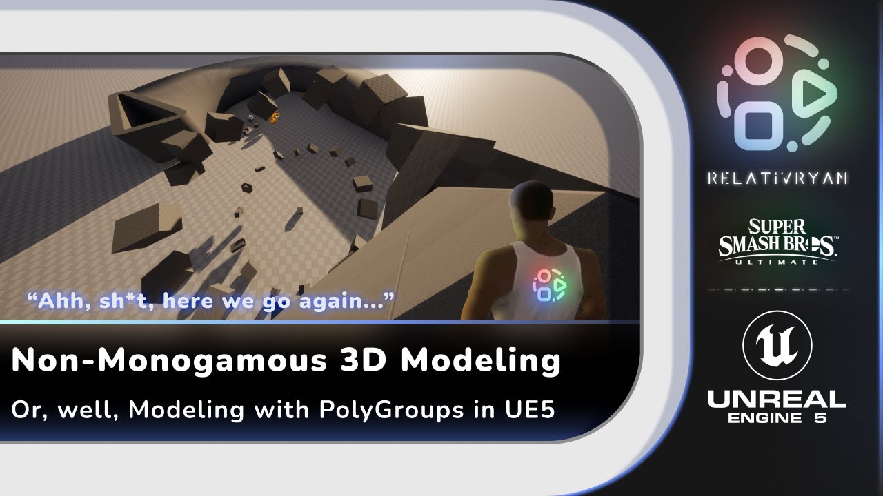RELATIVRYAN IS LIVE! 🔴 Non-Monogamous 3D Modeling (PolyGroups in UE5) - YouTube