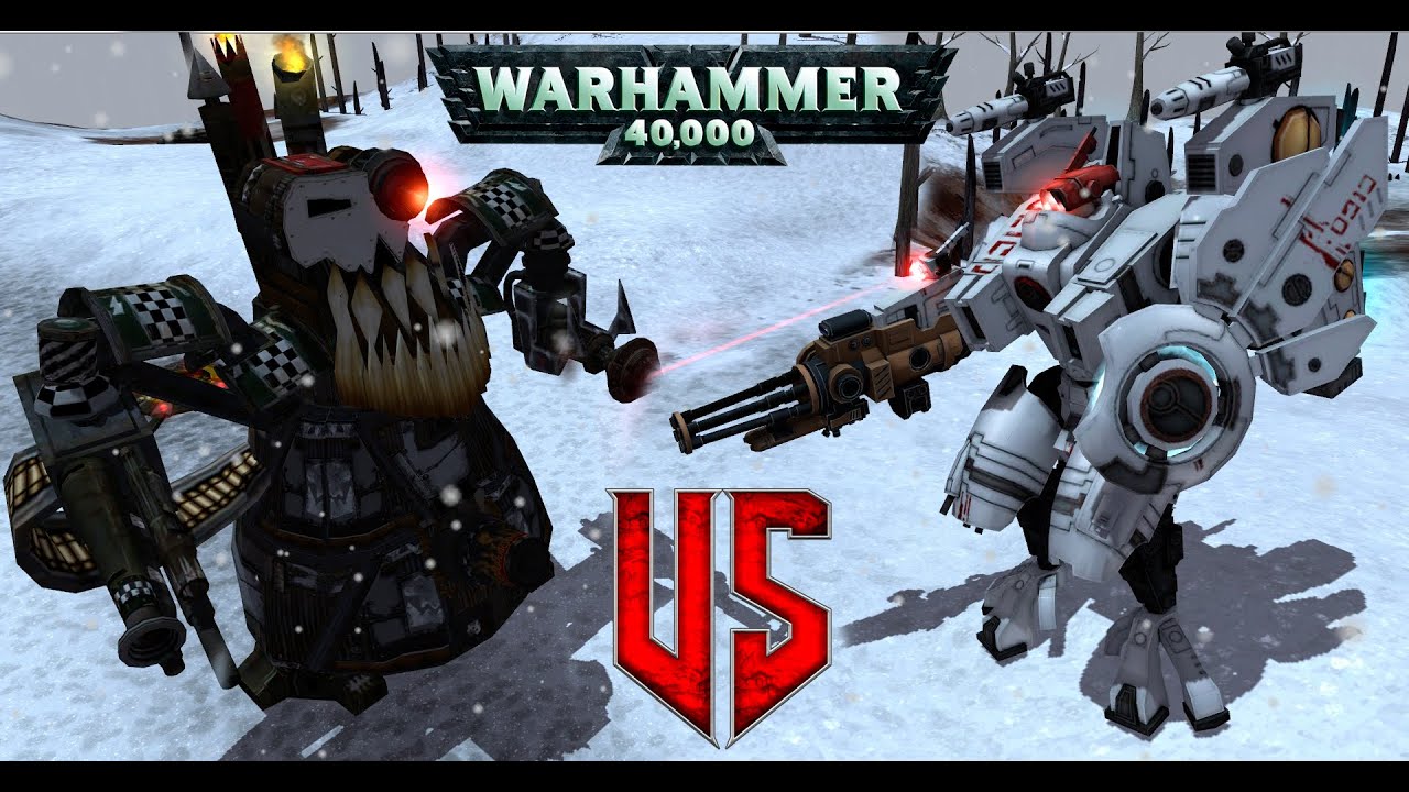 Ork Stompa vs Tau Riptide Battlesuit | Dawn of War - Definitive Edition ...