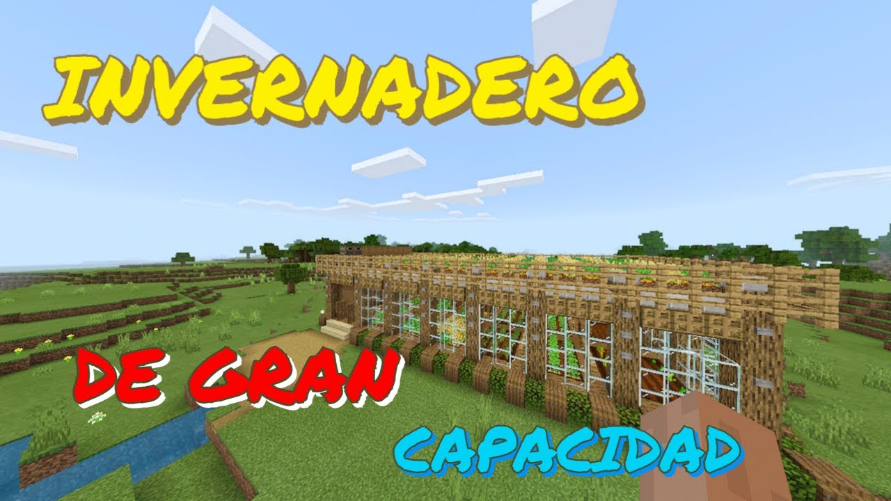 Como hacer un INVERNADERO en Minecraft- Invernadero de Gran Capacidad ...