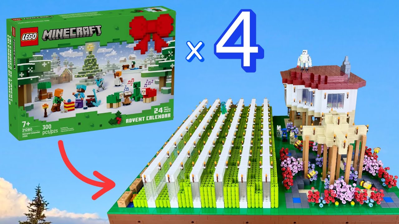 I bought 4 LEGO Minecraft Advent Calendars for the LEGO Minecraft Town ...