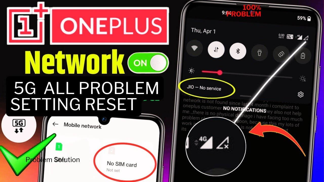 oneplus network 5G problem setting reset | oneplus no service problem ...