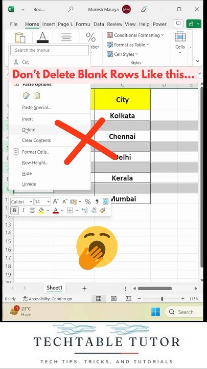 Stop Wasting Time! Auto-Delete Blank Rows in Seconds with this VBA Hack 🔥 #Excel #ExcelShorts ...