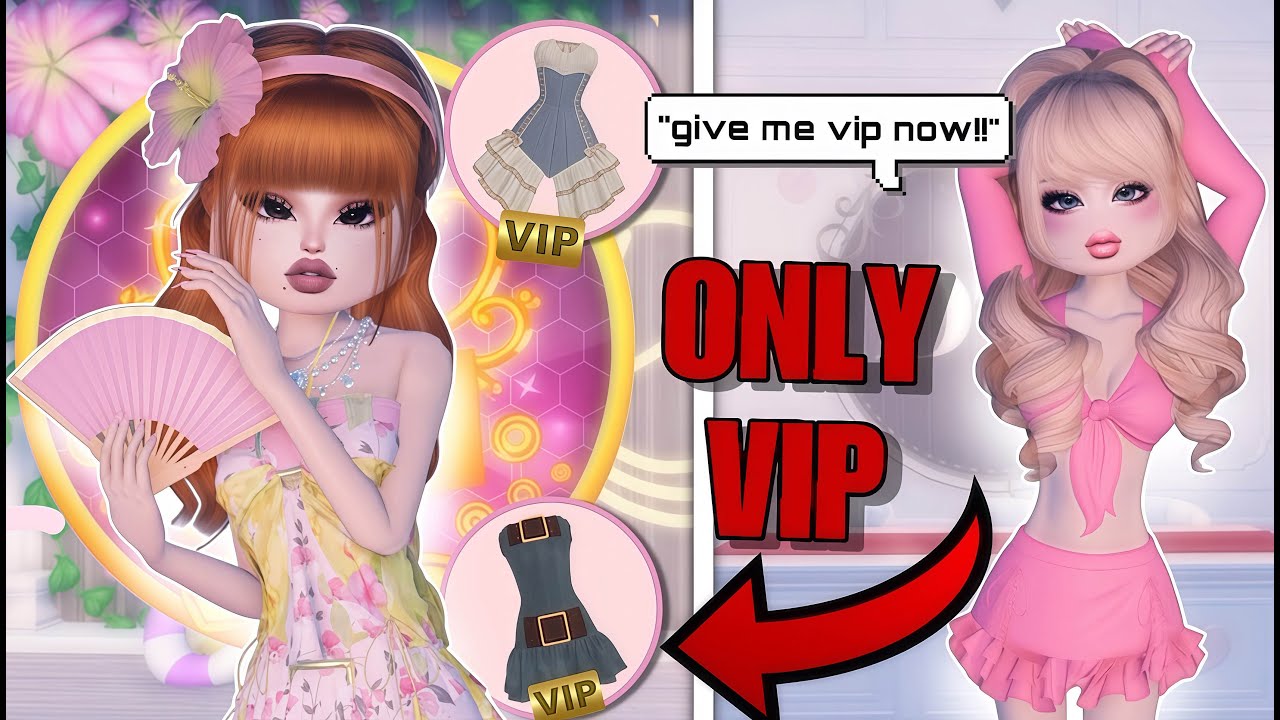 Only Using *VIP ITEMS* In Dress To Impress!! - YouTube