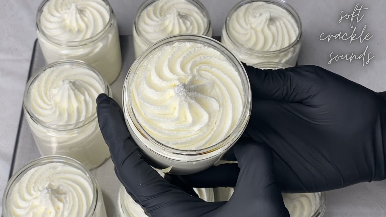 [ASMR] Piping Body Scrubs & Butters | Soft Crackling Sounds - YouTube