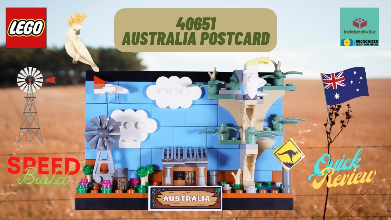 LEGO 40651 Australia Postcard speed build and quick review. Bilingual ...