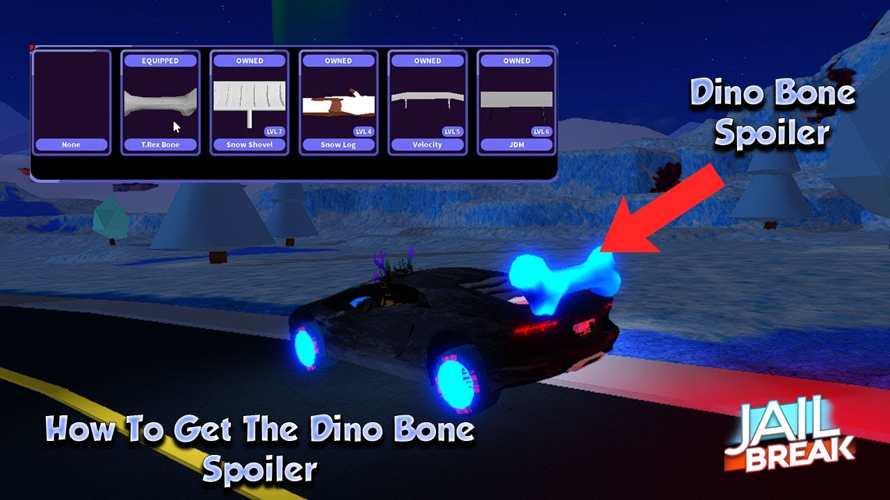 How To Get The Dino Bone Spoiler In Jailbreak | Roblox Jailbreak - YouTube