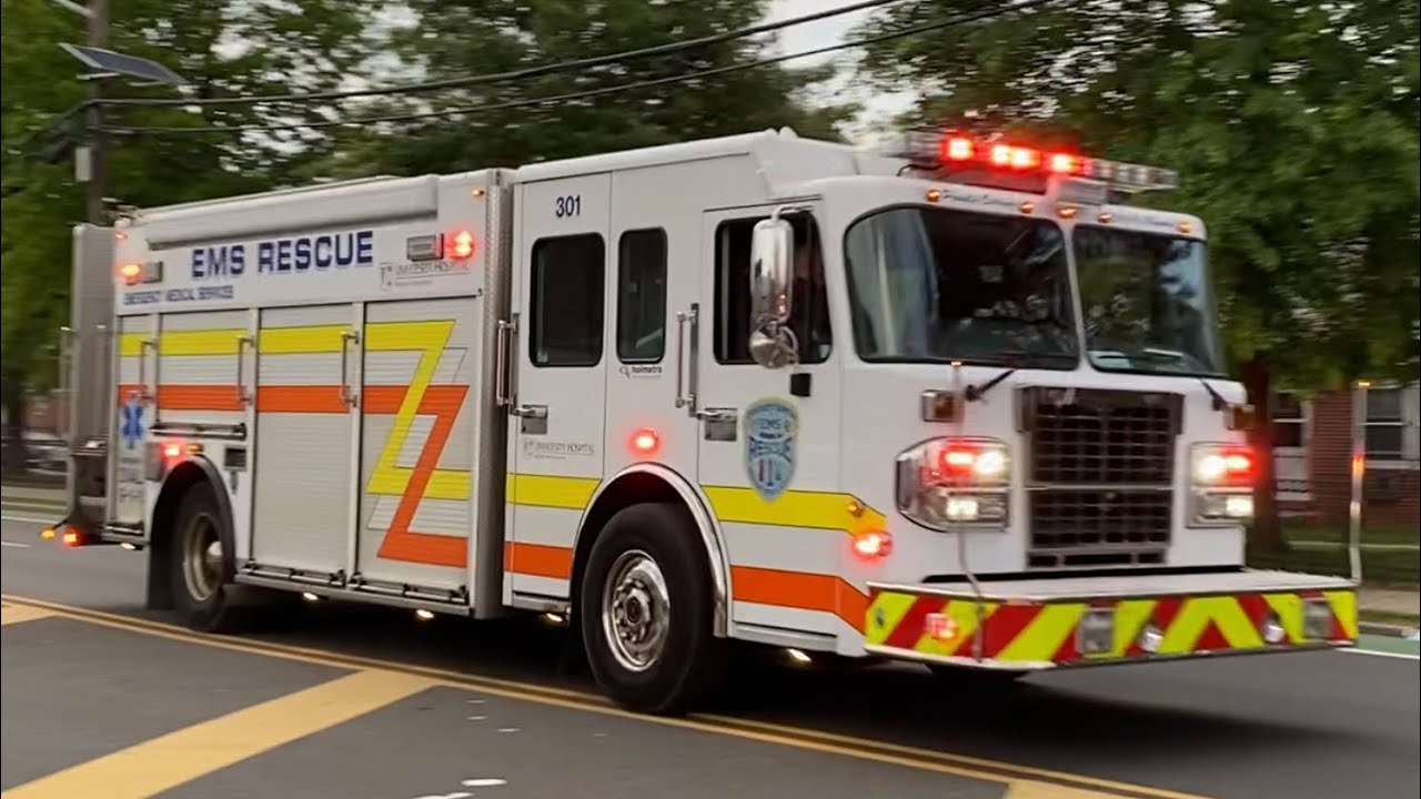 University Hospital EMS Rescue 1 Responding - YouTube