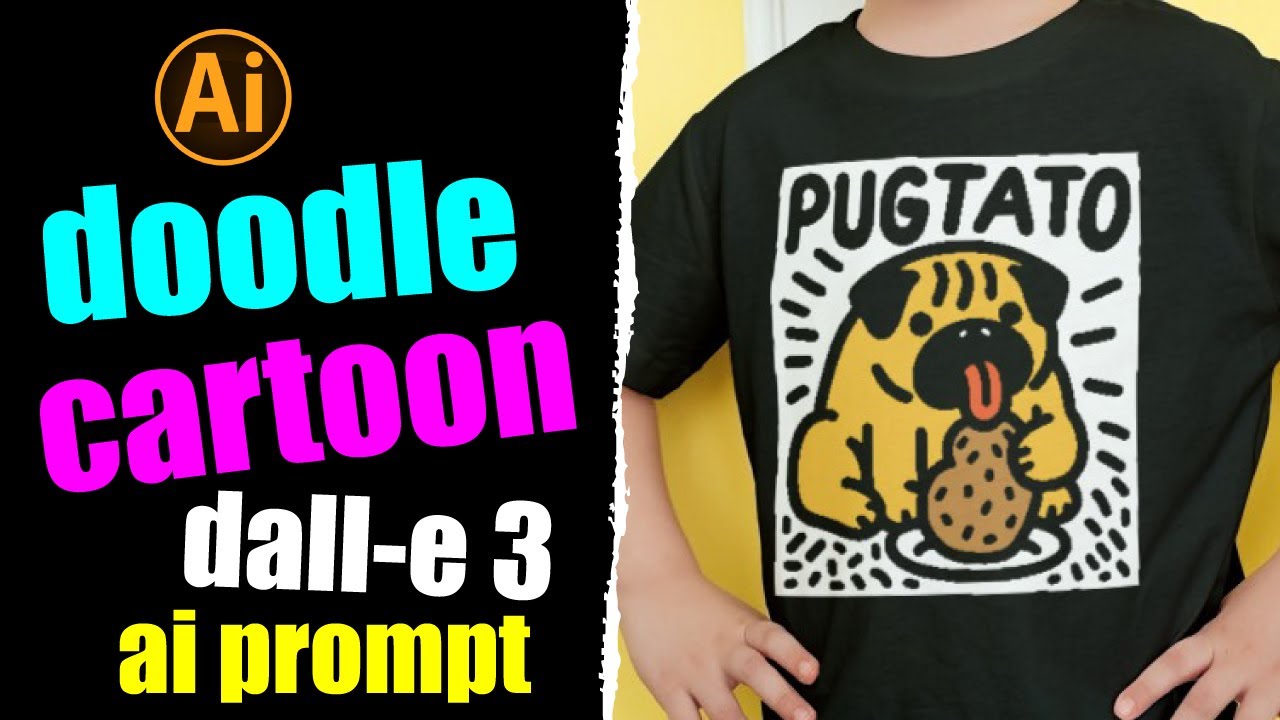 Dall-e Vectorized Doodle Cartoon for Print on Demand - YouTube