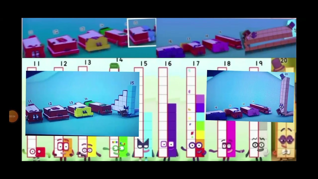 The numberblocks teen numbers part 18 - YouTube