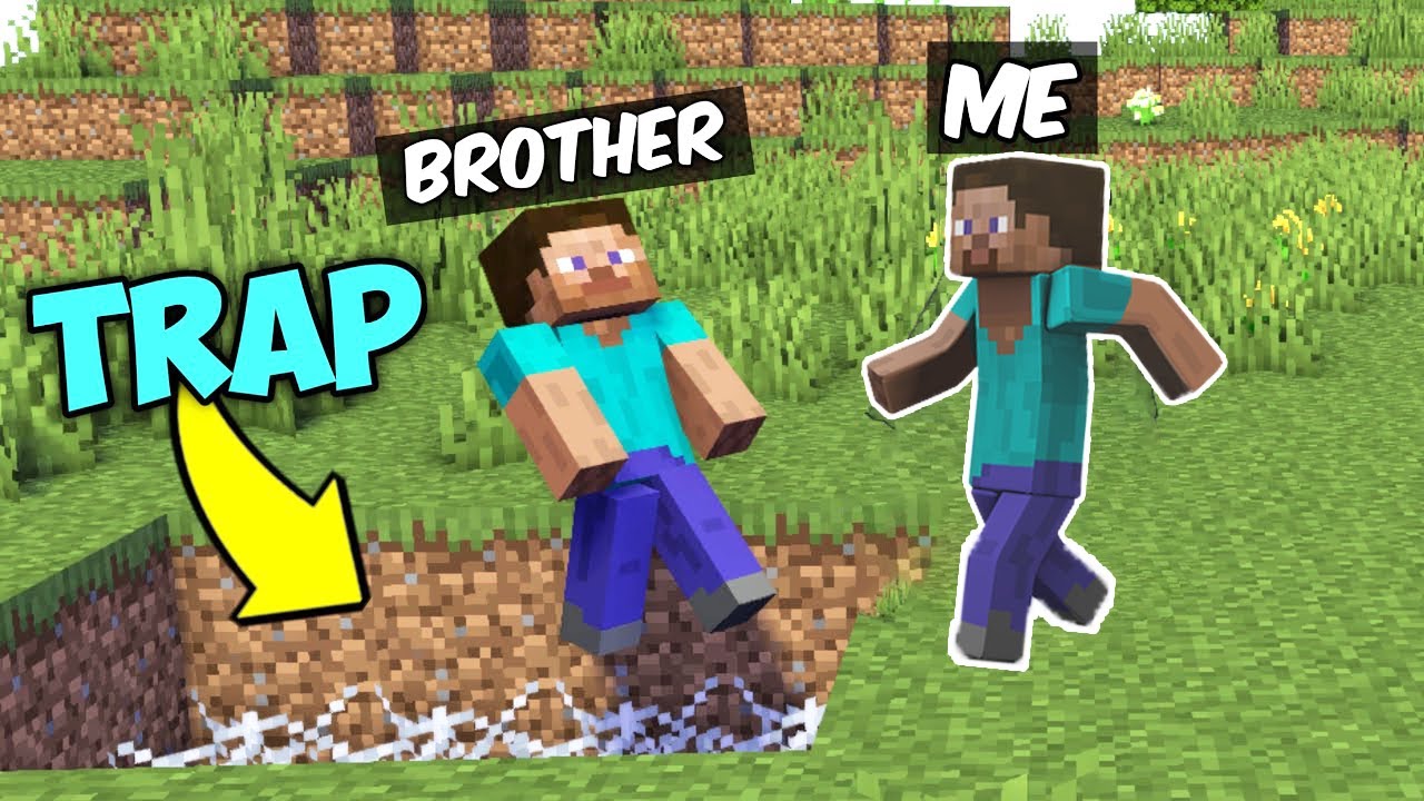 TROLLING My LITTLE BROTHER in MINECRAFT || Very Funny - YouTube