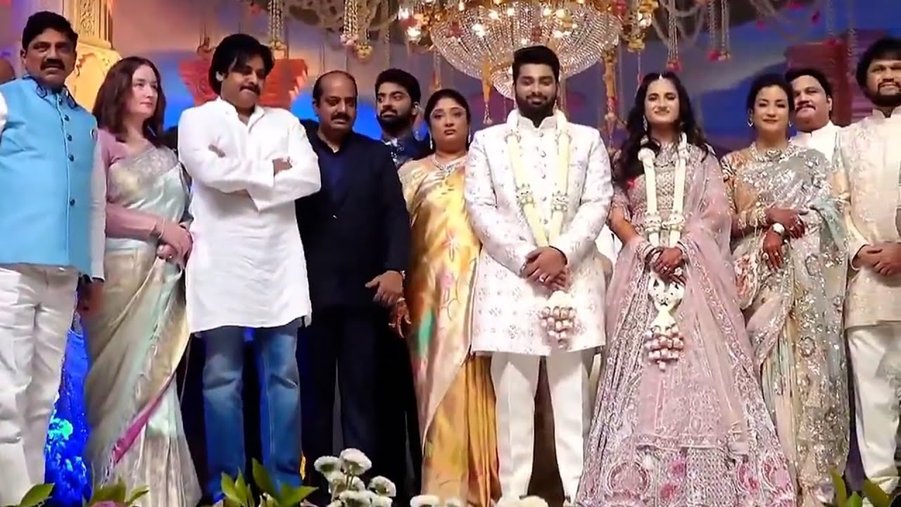 Pawan Kalyan at Minister TG Bharath's Daughter Marriage | Anna Lezhneva ...