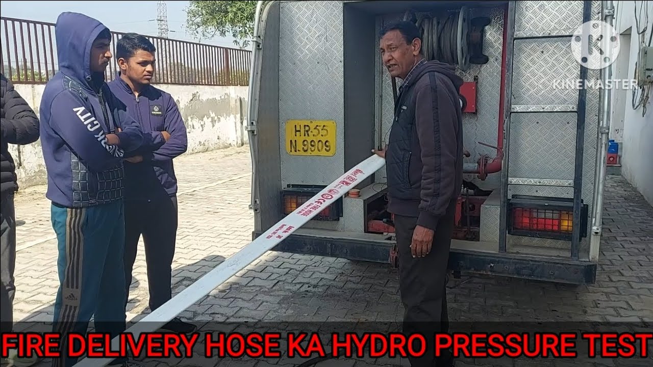 HYDRO PRESSURE TEST OF FIRE DELIVERY HOSE - YouTube