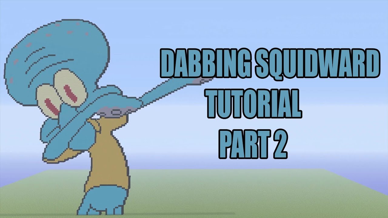 Minecraft Dabbing Squidward Pixel Art Tutorial Part 2 (Spongebob) - YouTube