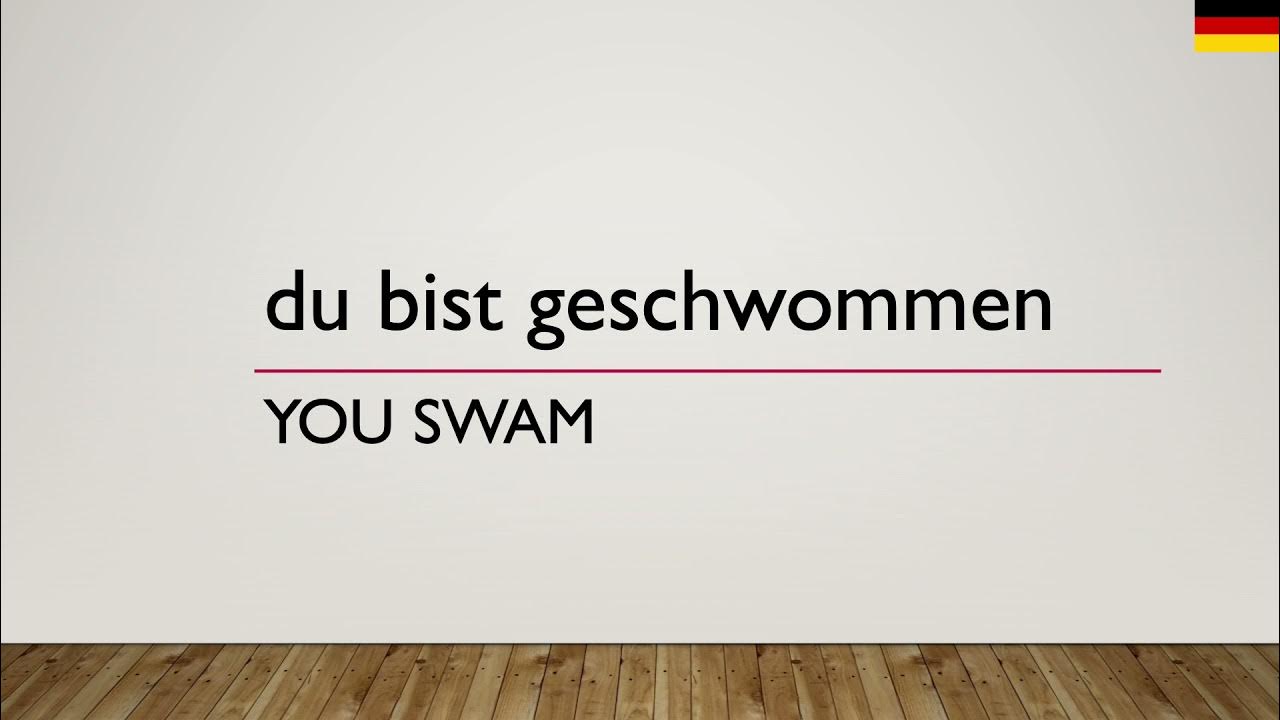 schwimmen - to swim - learn German verbs - YouTube