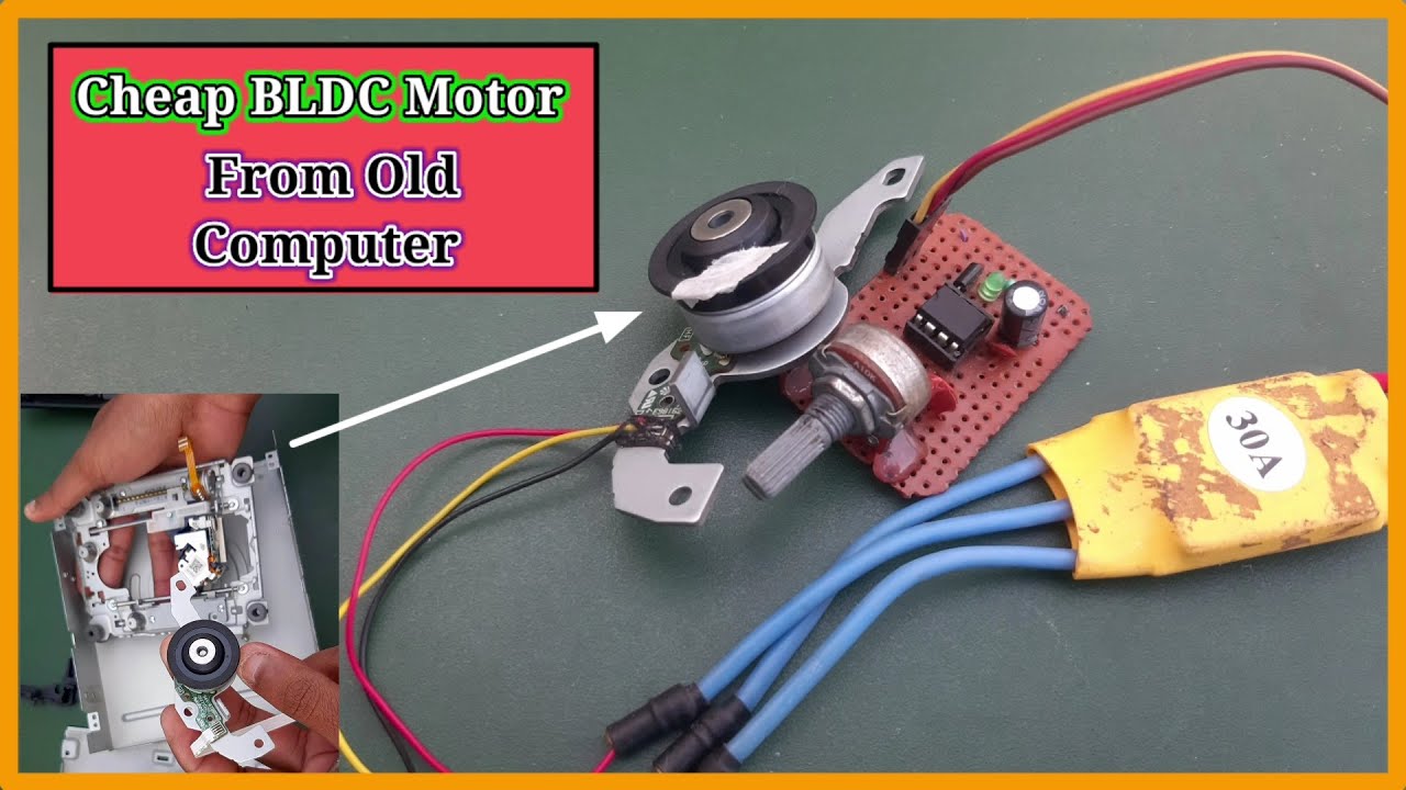 DIY :- Make a BLDC Motor from old Computer CD - ROM. - YouTube