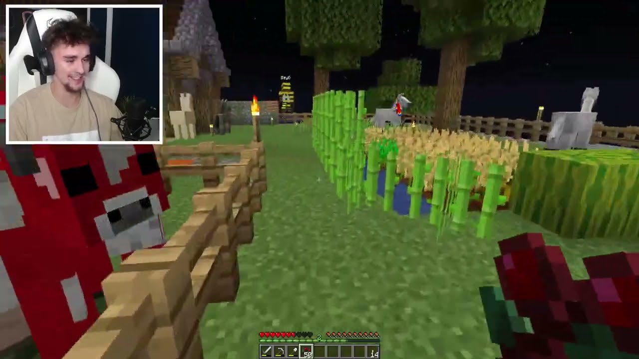 ZBUDOWALIŚMY z @bzyq WIELKA FARME na JEDNYM BLOKU w minecraft! - YouTube