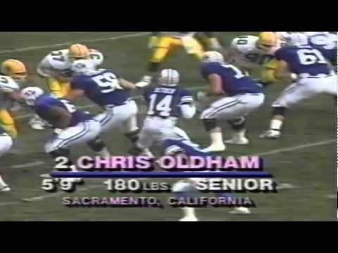 Oregon Cb Chris Oldham intercepts a pass vs. BYU 11-04-1989 - YouTube