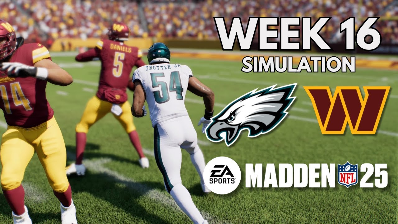 Eagles vs Commanders | Madden 25 | Full Game Simulation - YouTube