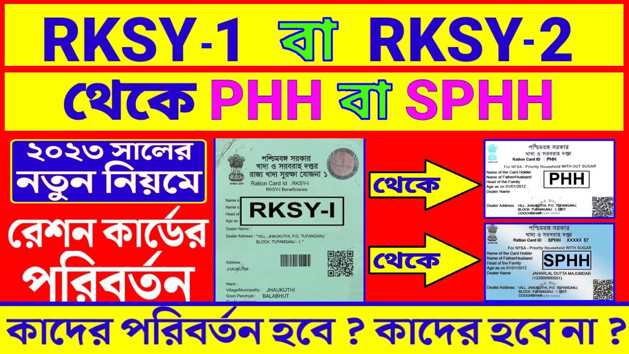 Ration Card Category Change Online 2023 | rksy 1 to phh - YouTube