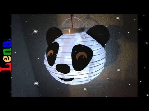 𝗞𝗿𝗲𝗮𝘁𝗶v 𝗺𝗶𝘁 𝗟𝗲𝗻𝗮 🐼 DIY Lampion Panda Laterne basteln 🐼 How to make ...