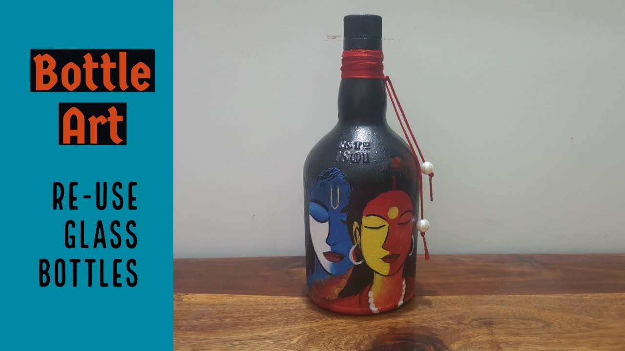 Bottle Art || Best Out of Waste || DIY Glass Bottle decor || Bottle ...