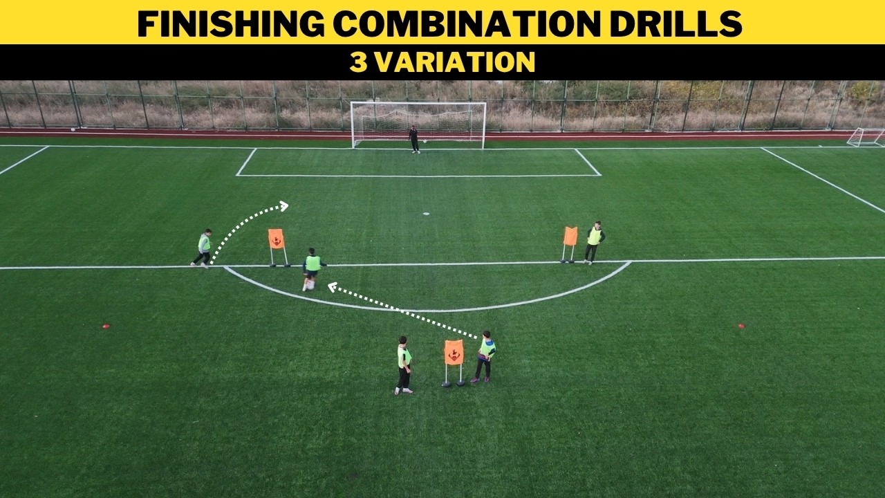 Finishing Combination Drills | 3 Variations | Football/Soccer Training ...