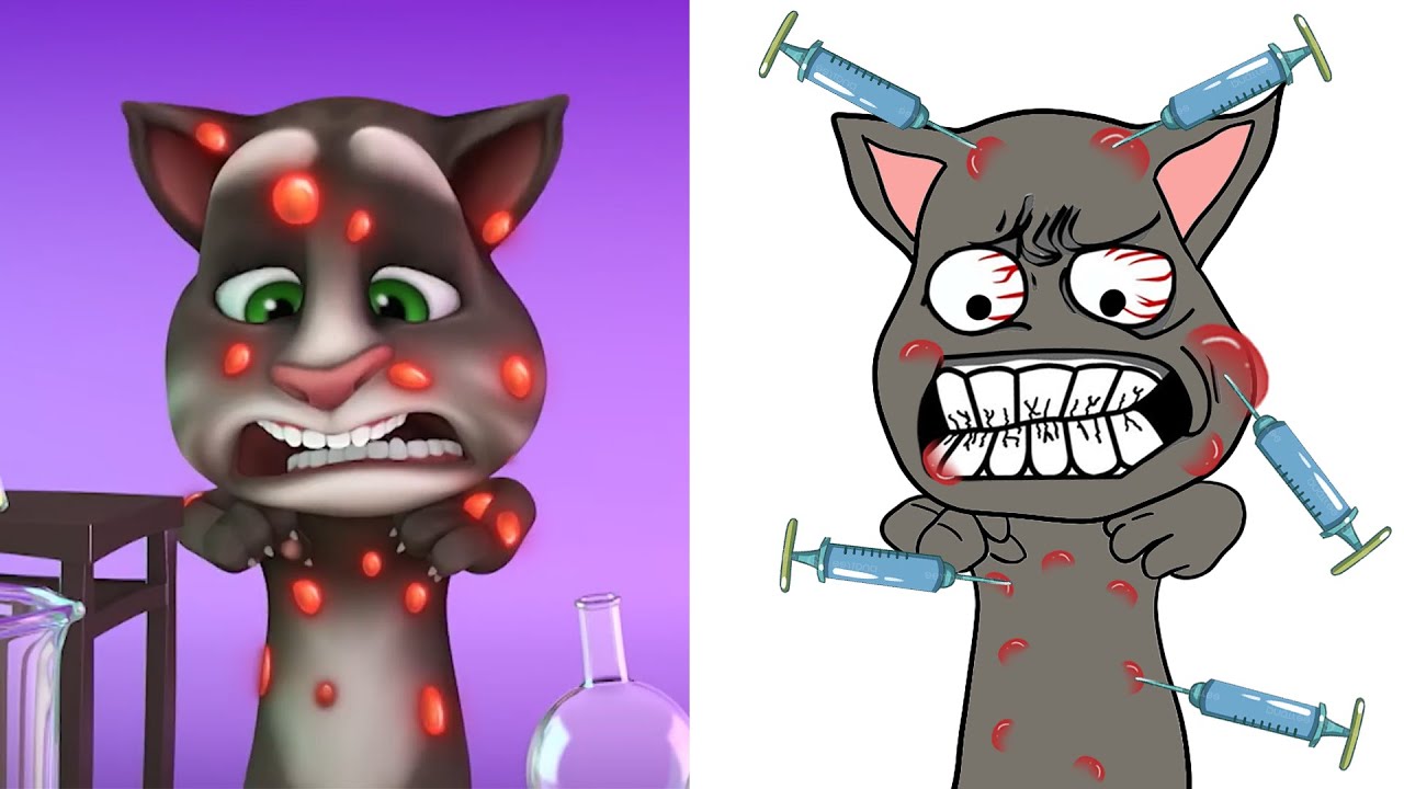 Talking Tom Shorts Funny Drawing Meme 🤣 | Funny Cartoon Talking Tom ...
