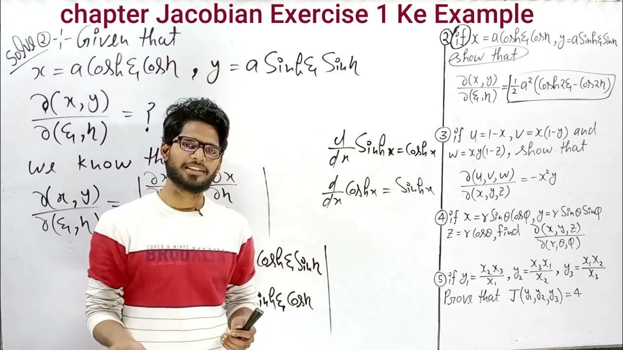 Jacobian chapter | Exercise 1 complete Example Solve | BSc 1st year maths | Jacobian BSc maths ...