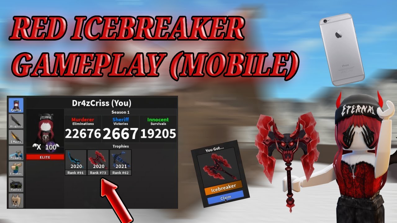 Red Icebreaker gameplay (mm2-laggy) - YouTube