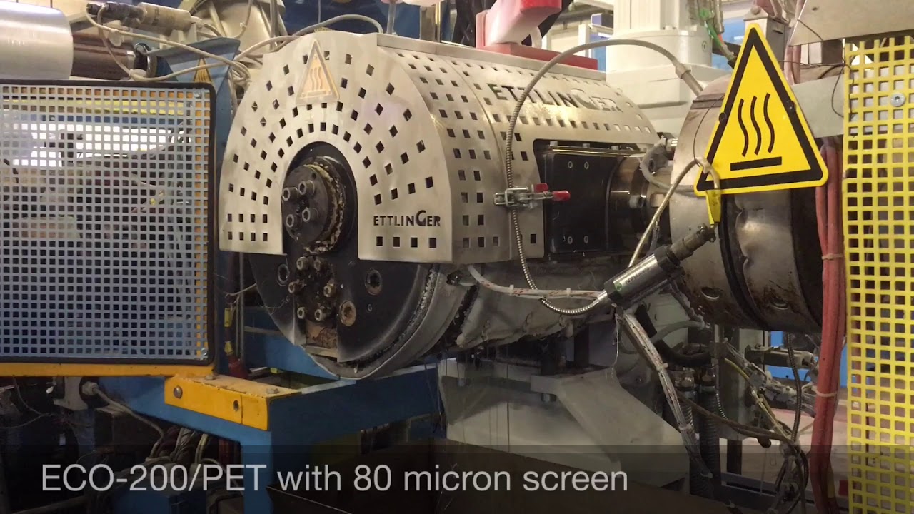 PET film line with ECO melt filter - YouTube