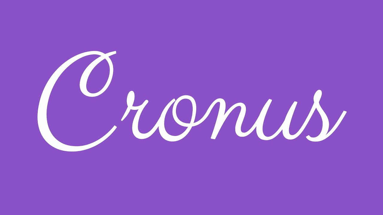 Learn how to Sign the Name Cronus Stylishly in Cursive Writing - YouTube