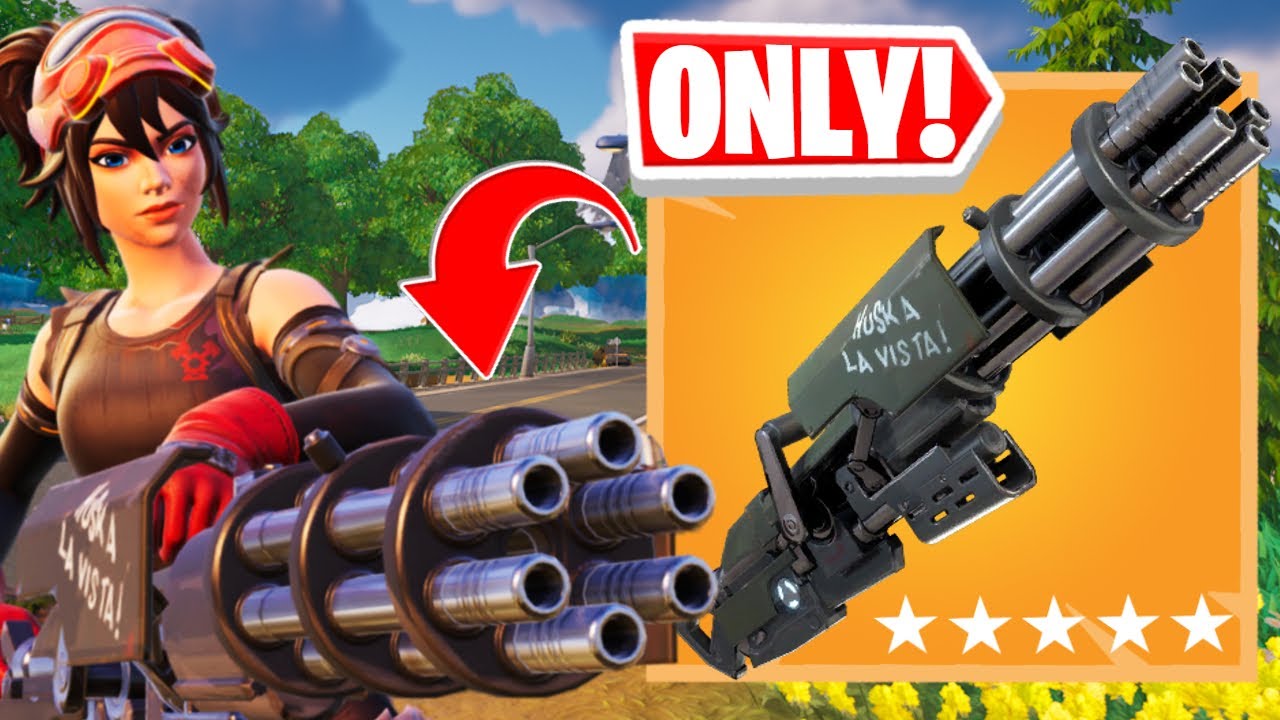 The MINIGUN *ONLY* CHALLENGE In Fortnite! - YouTube