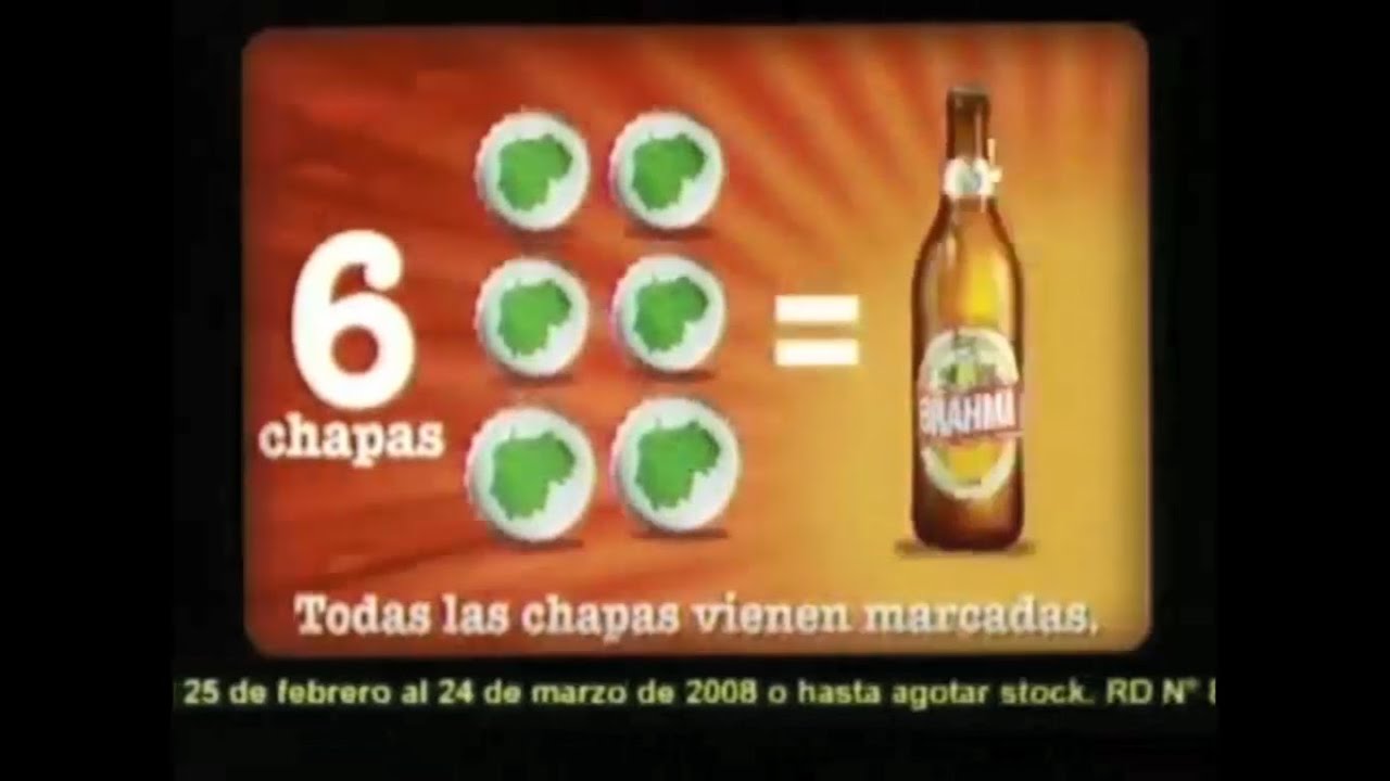Comercial Cerveza Brahma "Promoción Chapa Brahma" (Perú, 2008) - YouTube