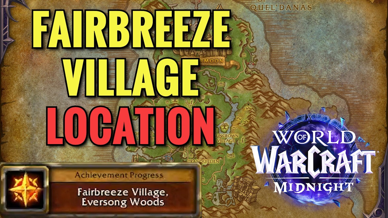 Fairbreeze Village Location (Skyriding Glyph) (WoW Midnight) - YouTube