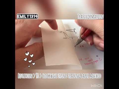 Rotation 90 Clockwise & AntiClockwise using Tracing Paper (Transformation) - YouTube