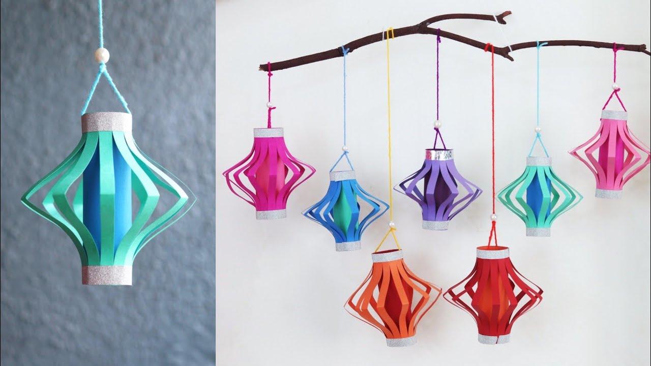 How To Make Akash Kandil For Diwali Decoration - DIY Paper Wall ...