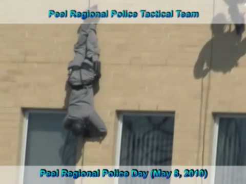 PEEL REGIONAL POLICE TACTICAL UNIT RAPPEL DOWN EMIL KOLB CENTRE (POLICE DAY May 8, 2010)