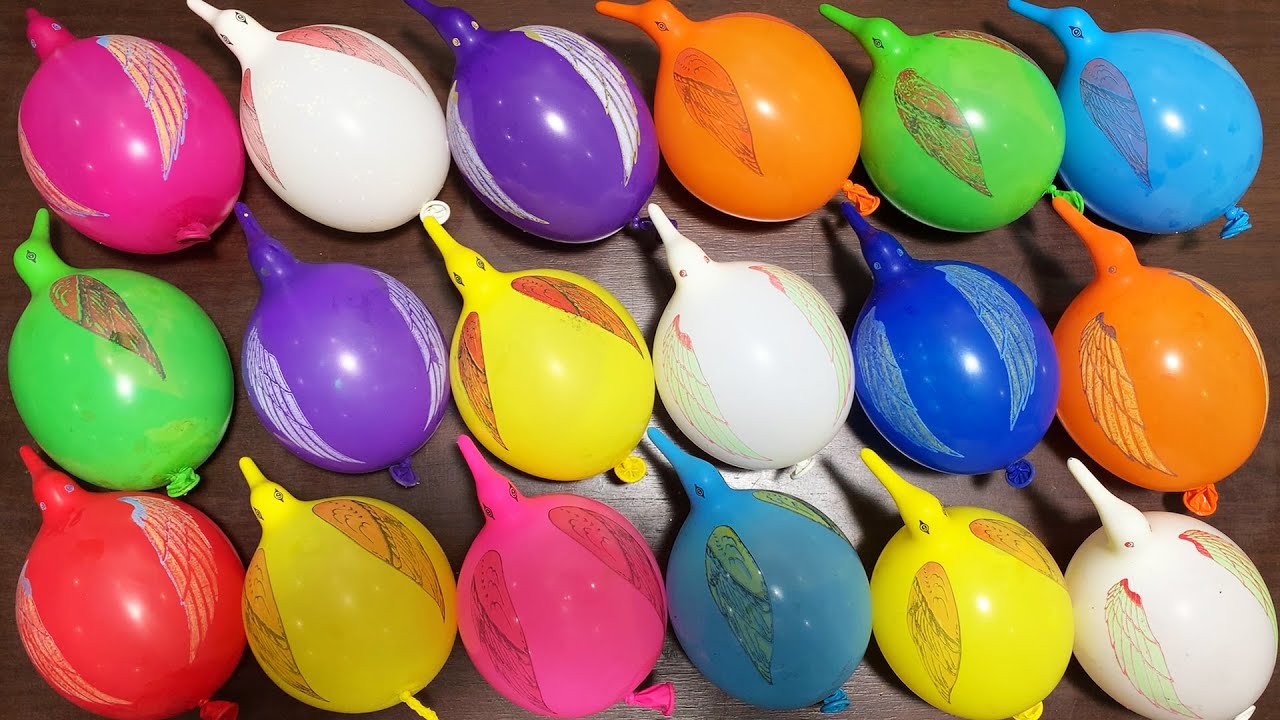 MAKING SLIME WITH POPING BIRDS BALOON ! SATISFYING ASMR SLIME VIDEOS ...