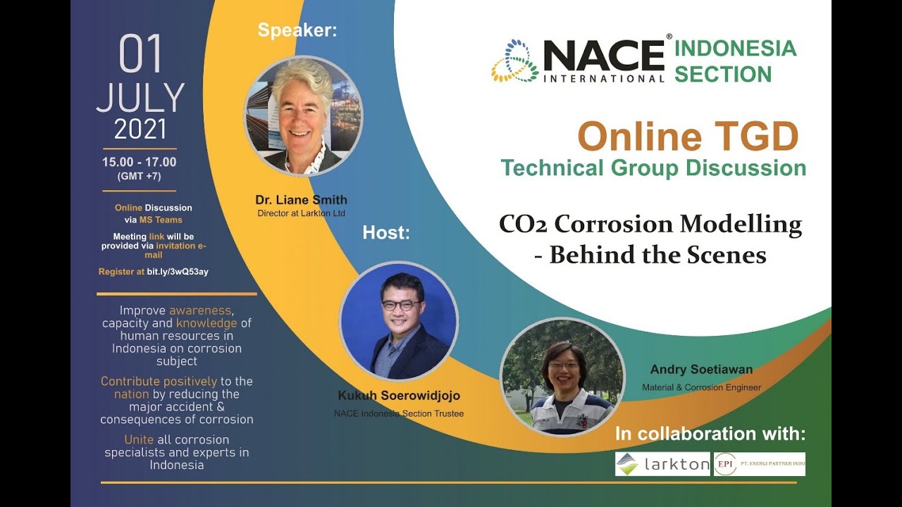 NACE Indonesia Section TGD with Dr. Liane Smith - "CO2 Corrosion ...